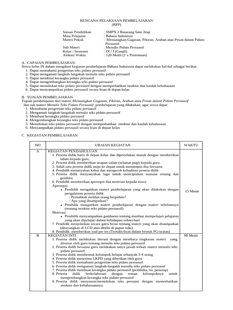 RPP Observasi PMM 2024 | PDF