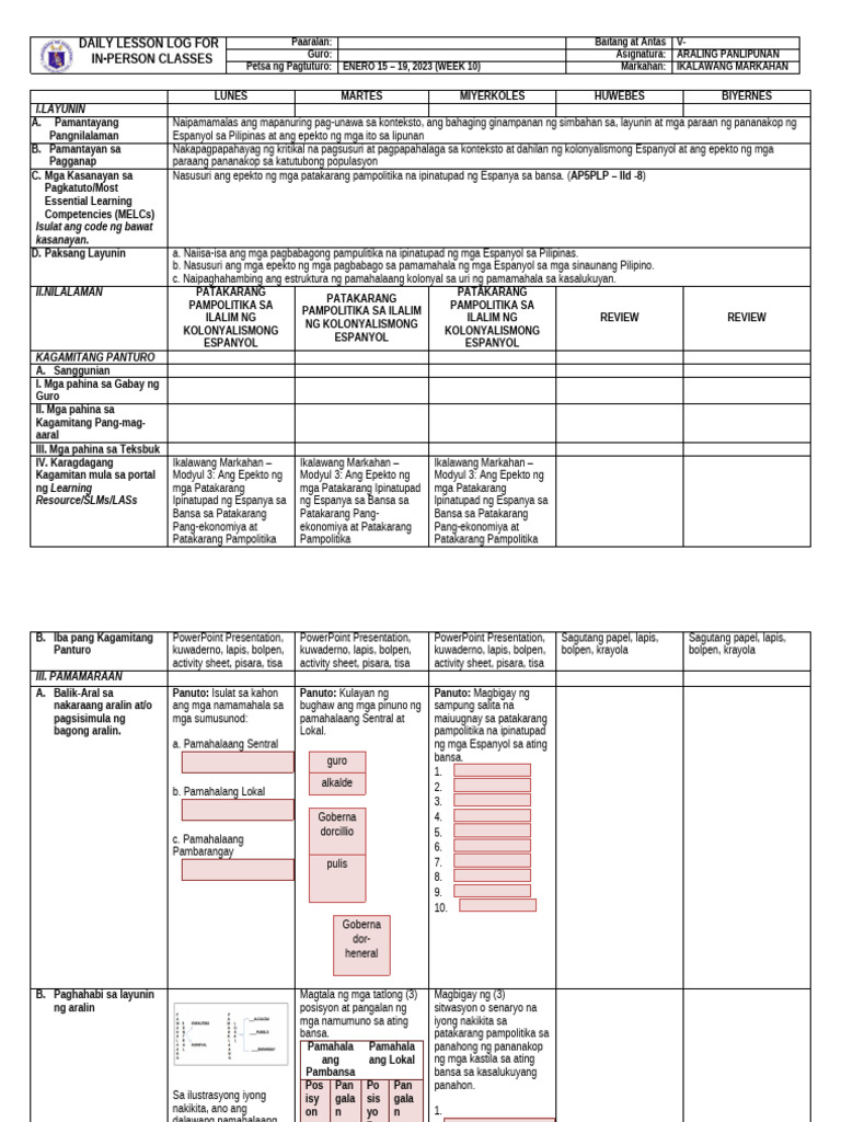 g5 q2w10 DLL AP (Melcs) | PDF