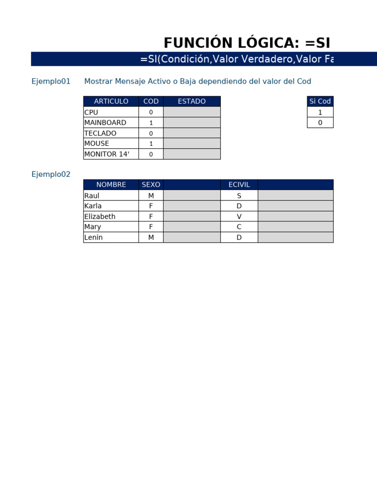 Copia de Sesión 11 - Funciones Lógicas | PDF