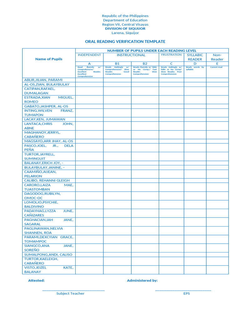 ORVT-Tool | PDF | Reading Comprehension | Psycholinguistics