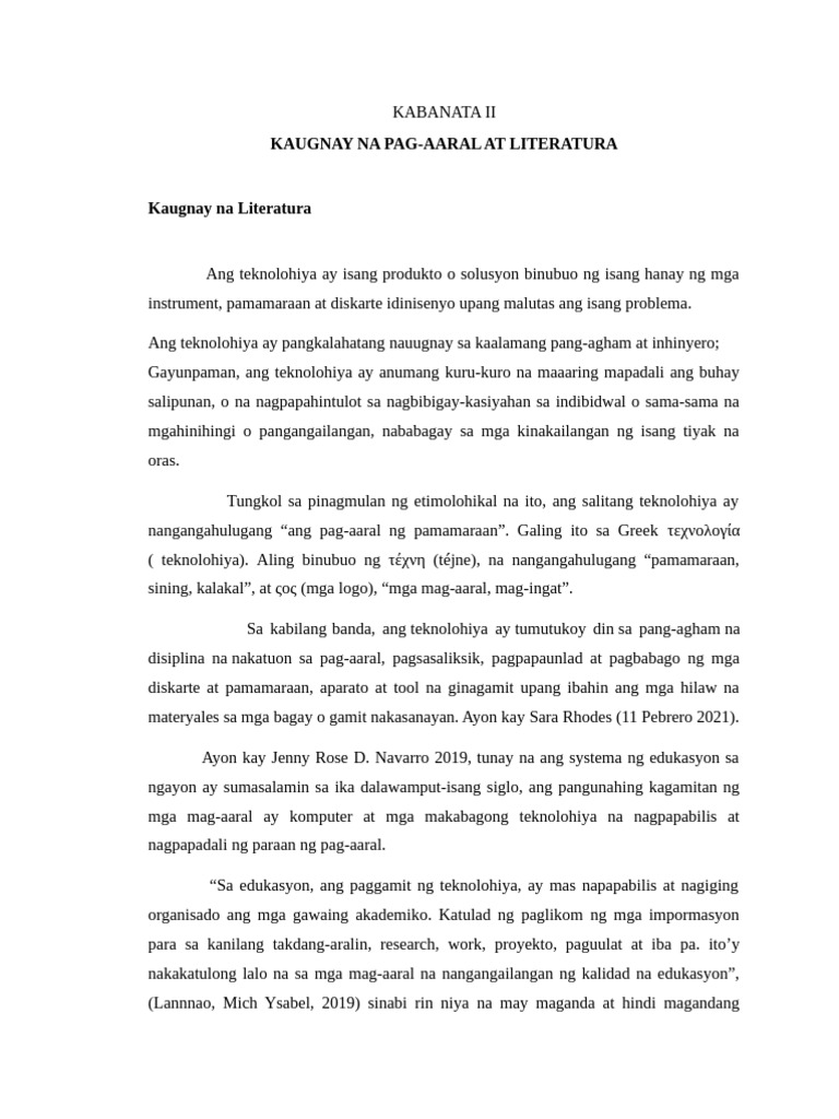 KABANATA II Pananaliksik | PDF