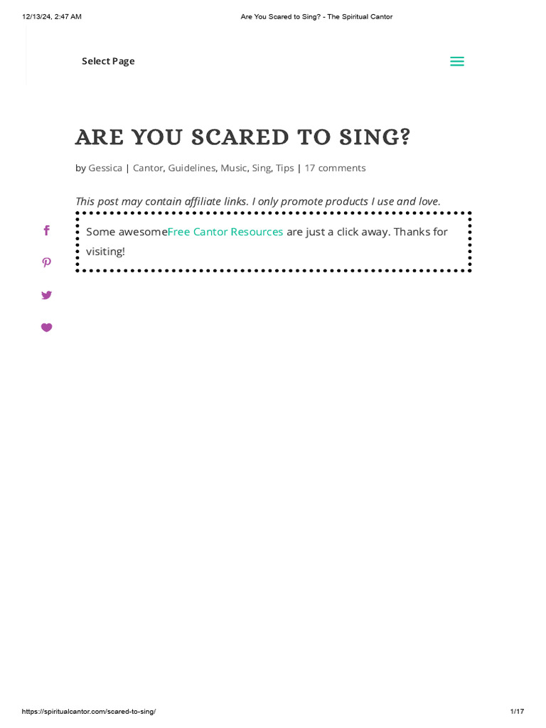 Overcome Singing Fears | PDF | Singing | Fear