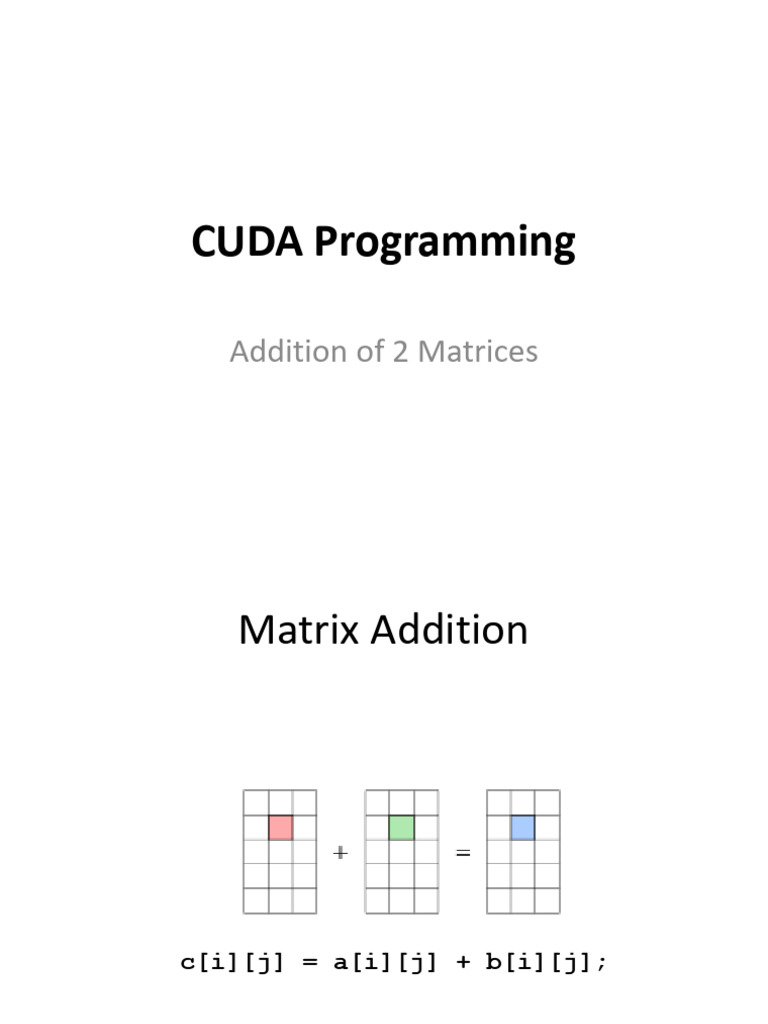 Moving To Parallel - Addition of 2 Matrices | PDF | Thread (Computing) | Matrix (Mathematics)
