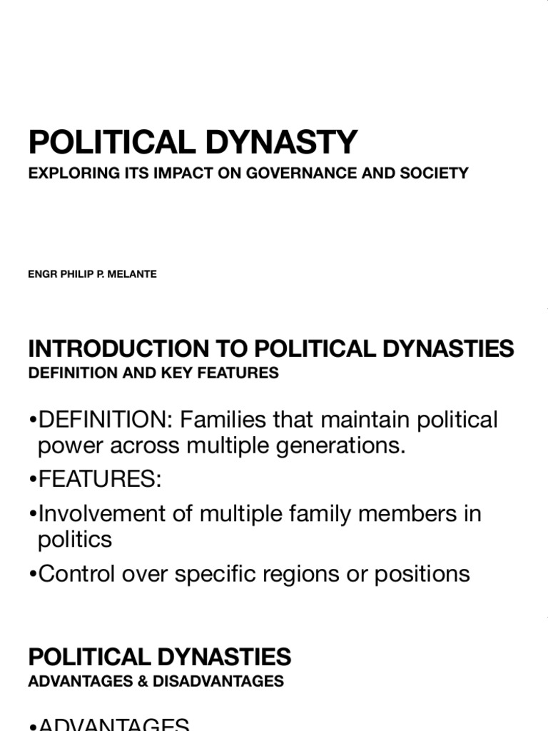 Impact of Political Dynasties on Governance | PDF