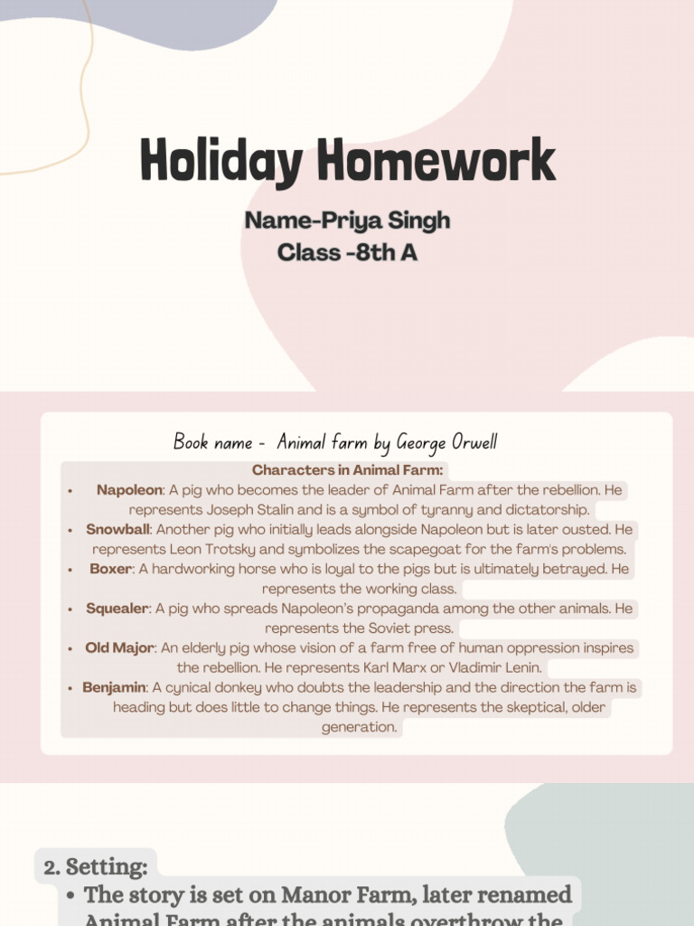 Holiday homework | PDF