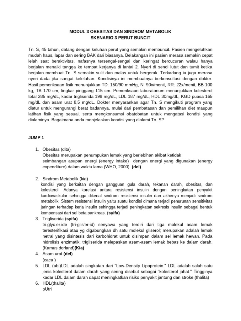 Modul 3 Obesitas Dan Sindrom Metabolik | PDF