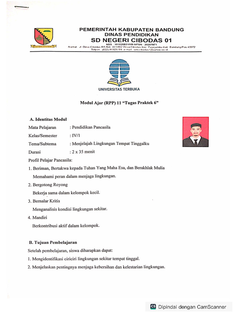 Berkas PKM TP6 Teja Lesmana (860932812) | PDF