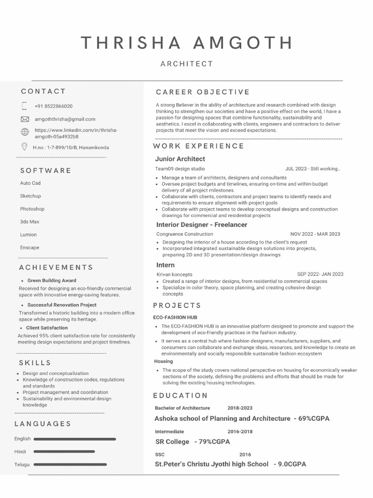 Resume - Thrisha | PDF