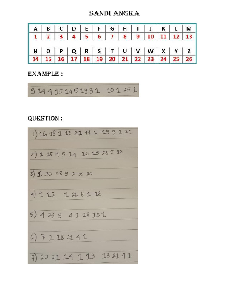 Sandi Angka | PDF
