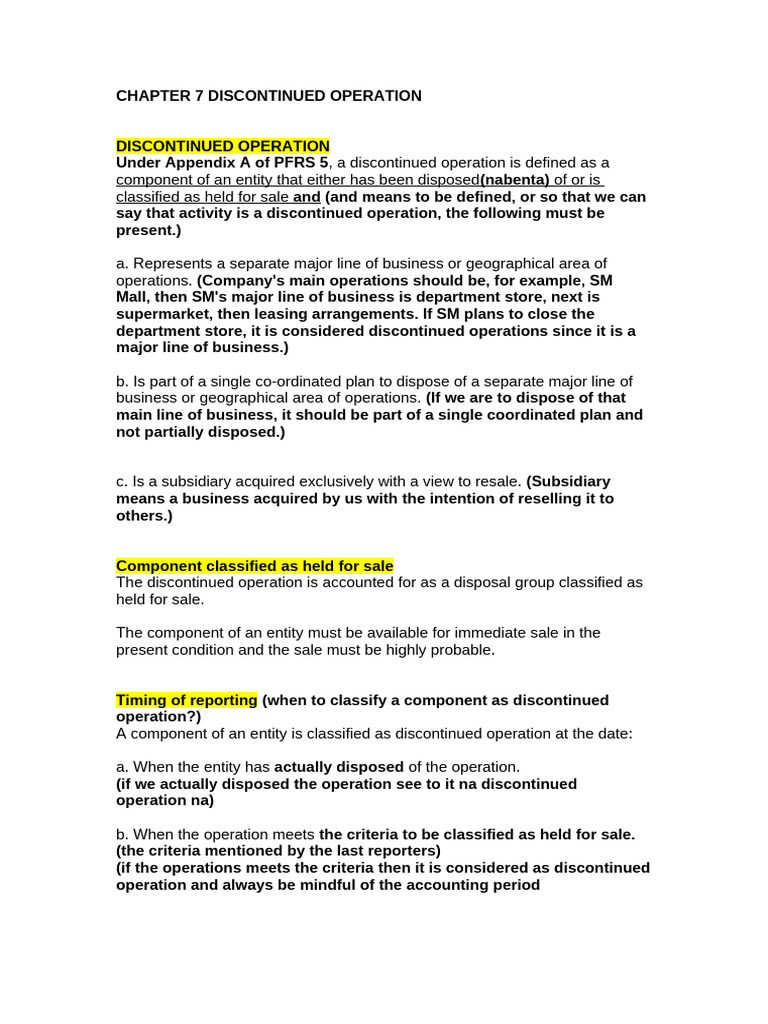 Understanding Discontinued Operations | PDF | Depreciation | Income