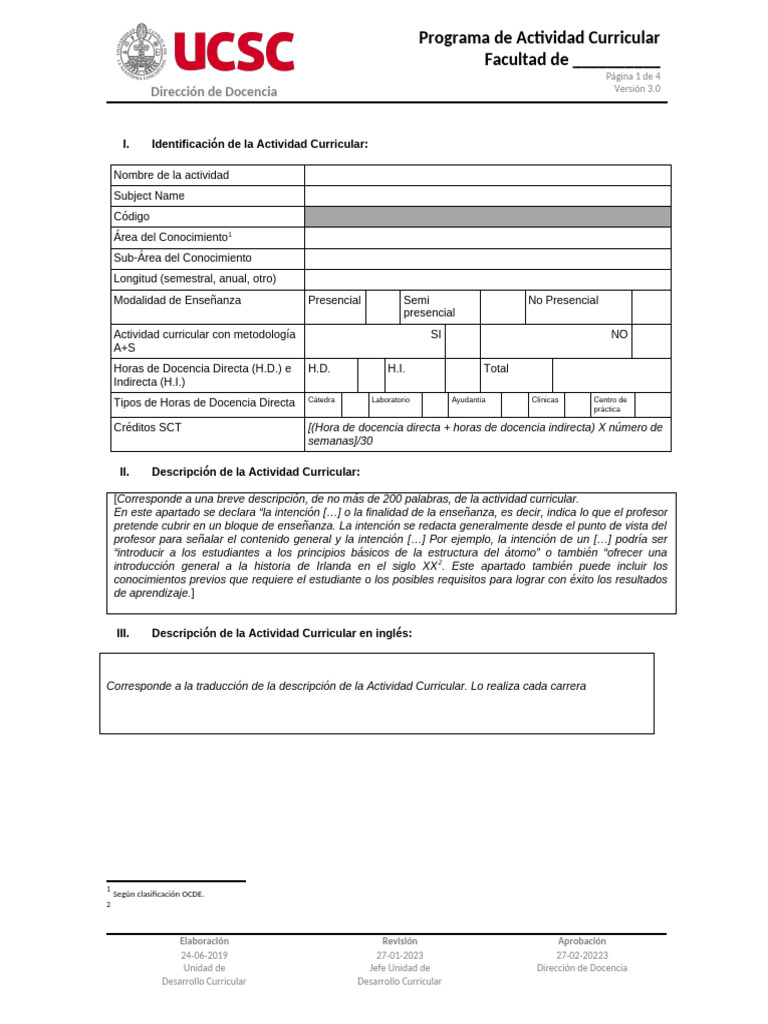 Programa de Actividad Curricular Detallado | PDF | Evaluación | Enseñando