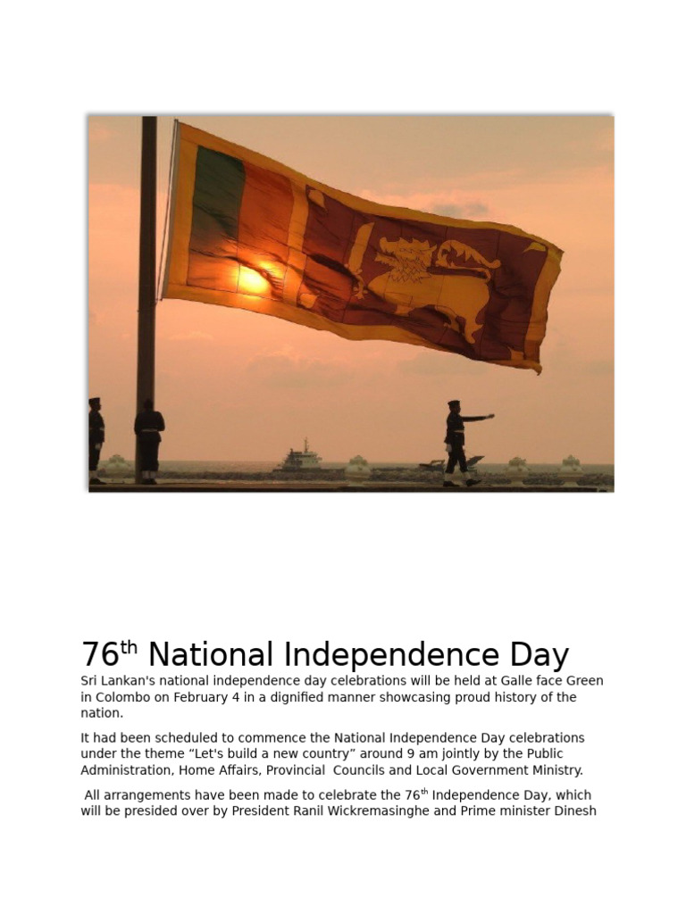 76 National Independence Day | PDF