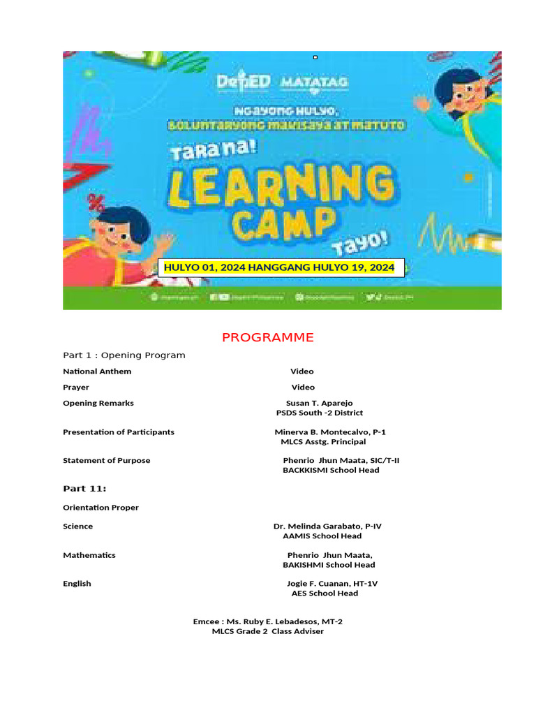 School Orientation Program | PDF