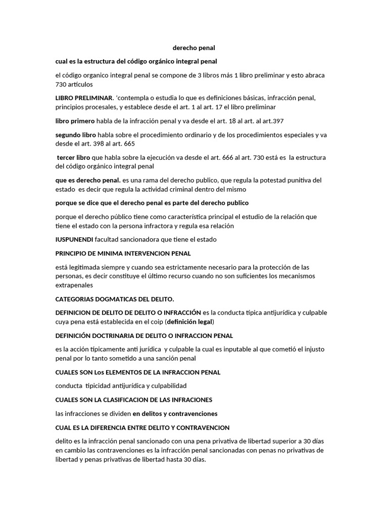 Derecho Penal | PDF | Derecho penal | Castigos