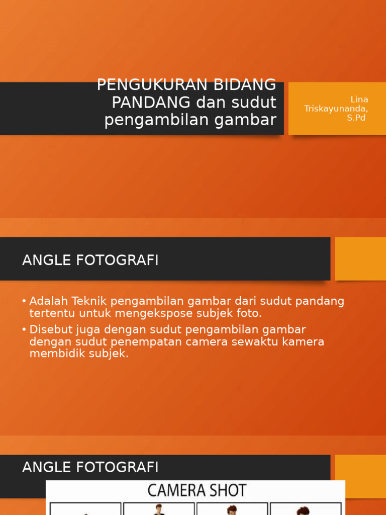 Pengukuran Bidang Pandang Dan Sudut Pengambilan Gambar | PDF