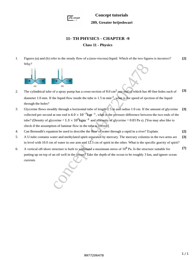 chapter -9 | PDF | Fluid Dynamics | Pressure