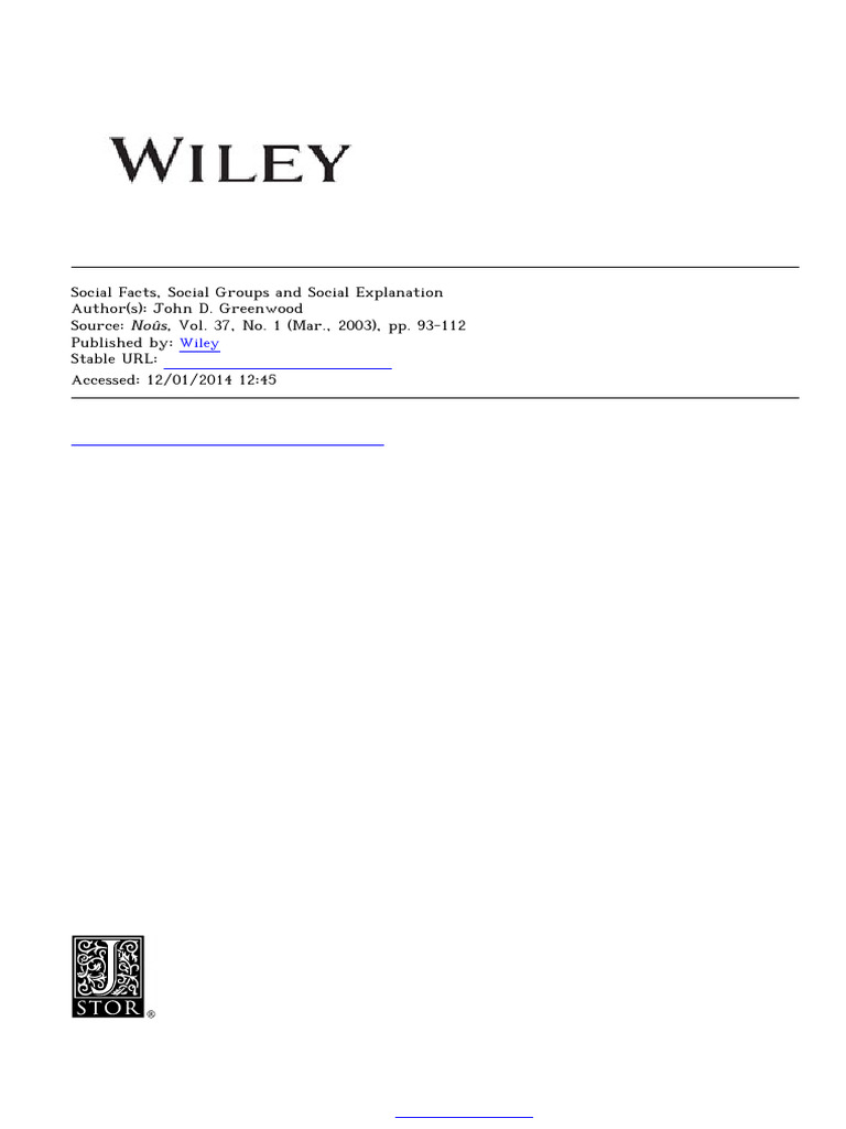 Understanding Social Facts and Groups | PDF | Emotions | Attitude ...