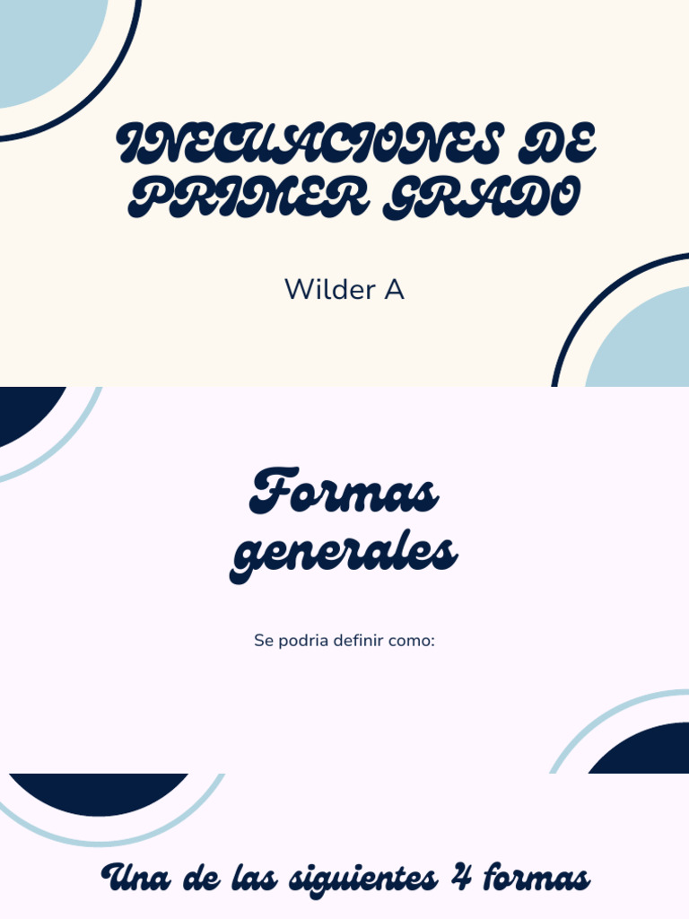 Inecuaciones de Primer Grado | PDF