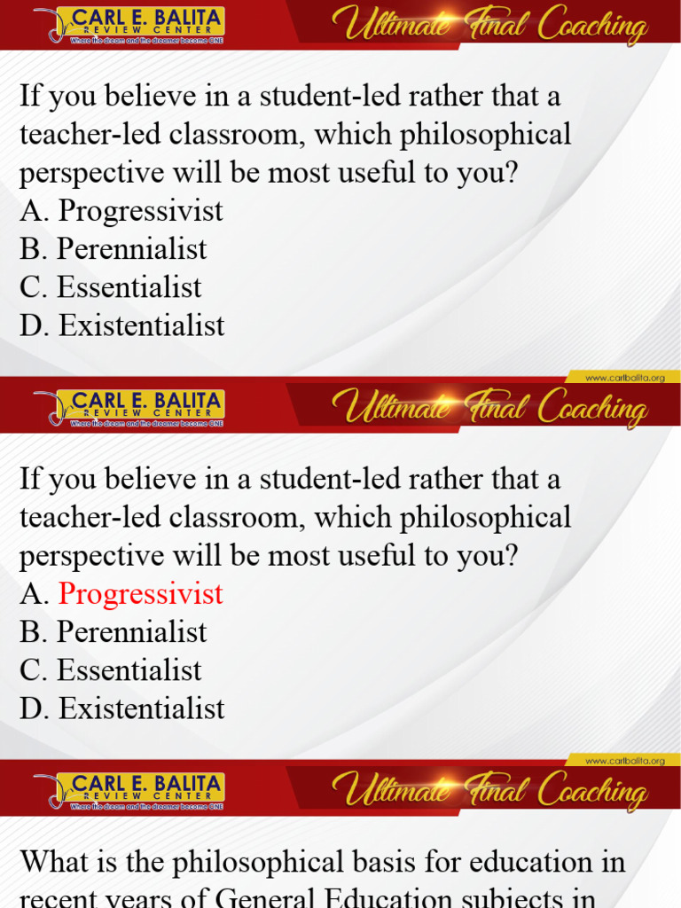 Final Coaching ProfEd B | PDF | Curriculum | Learning