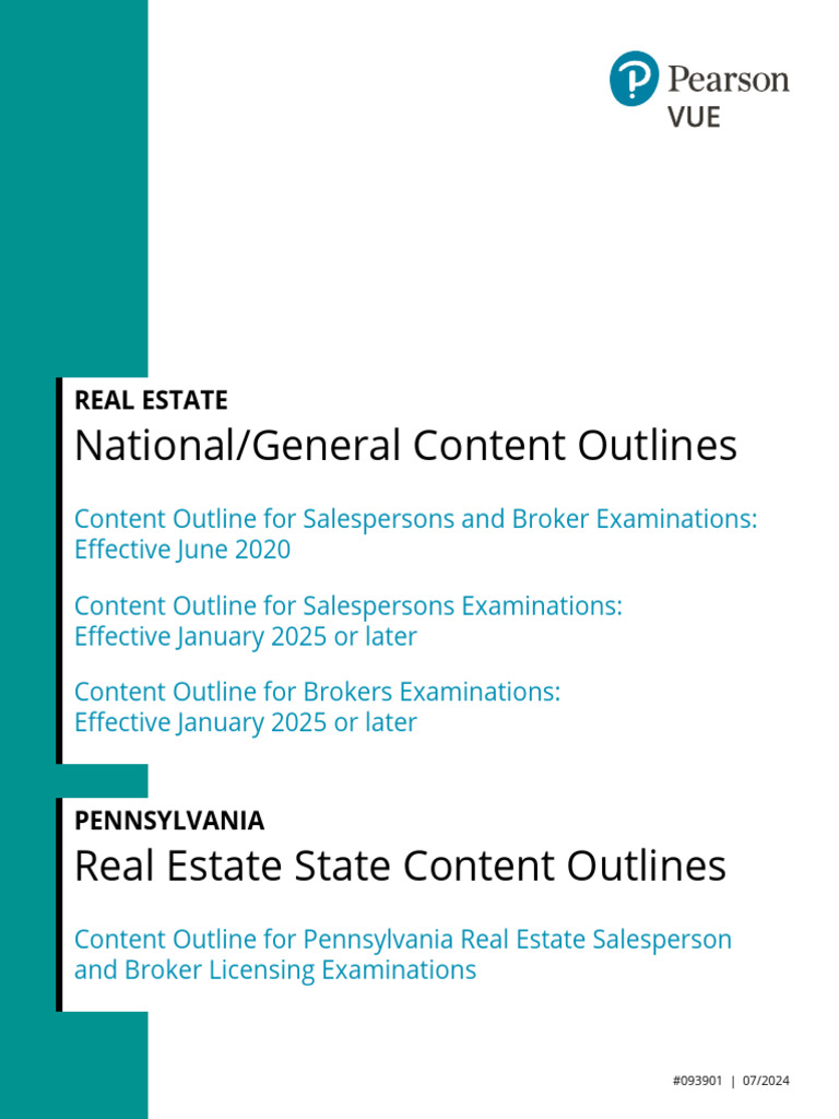 National/General Content Outlines: Real Estate | PDF | Mortgages | Real ...