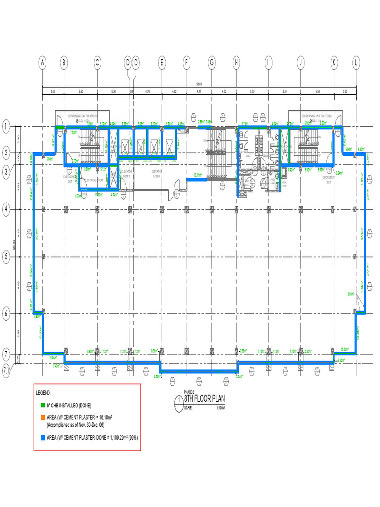 8F - CHB Laying and Cement Plastering Monitoring Keyplan | PDF ...