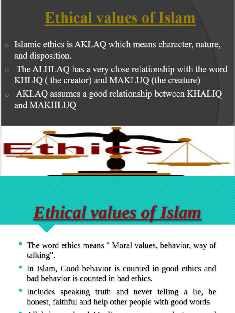 Islamic Ethical Values Explained | PDF | Abrahamic Religions ...