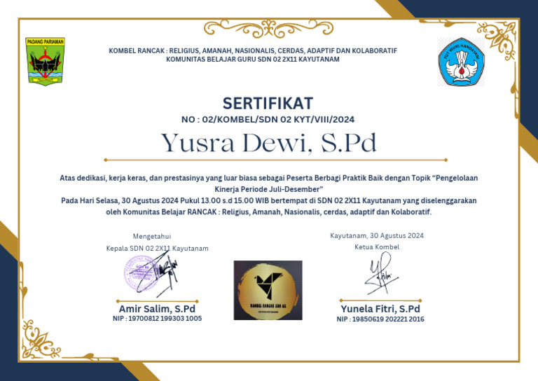 Sertifikat Kombel 2 | PDF