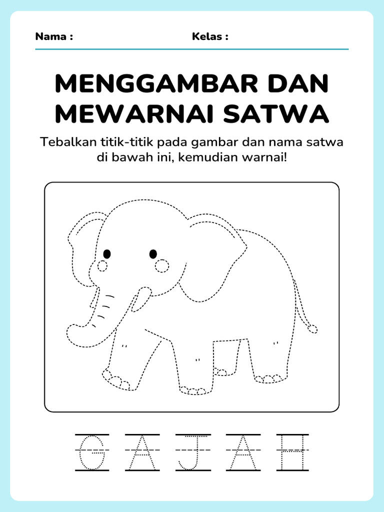 Mewarnai Gajah | PDF
