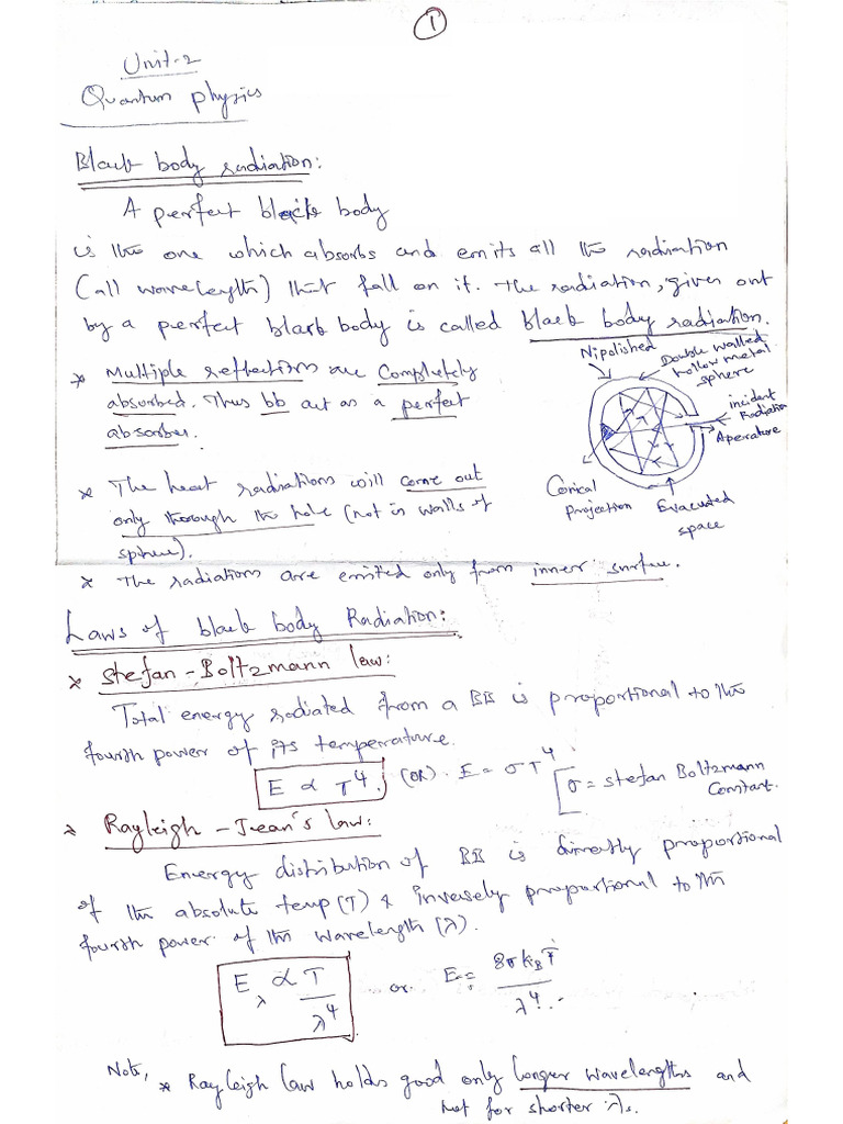Unit - 2 Quantum Physics - Notes | PDF Unit - 2 Quantum Physics - Notes | PDF