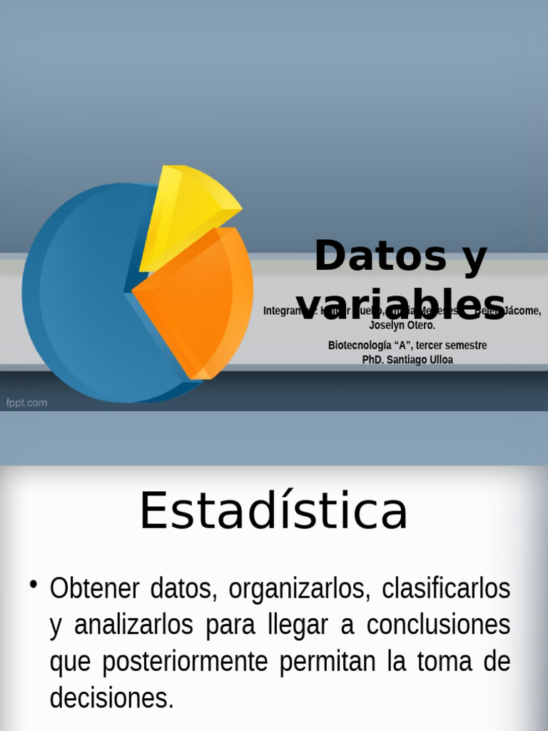Datos y variables | PDF
