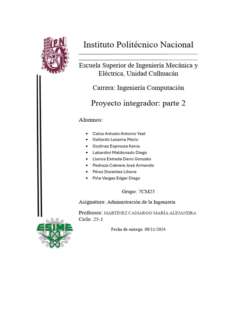 Proyecto Integrador Segundo Parcial | PDF | Gestión de recursos humanos | Business