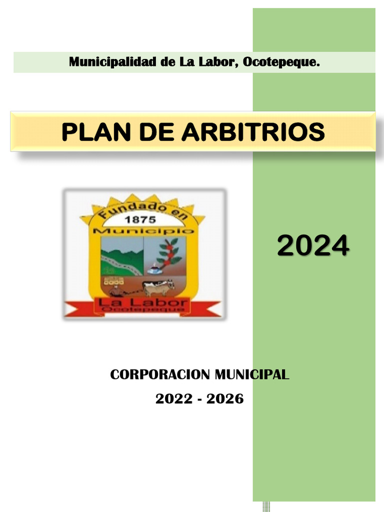 Plan Arbitrio 2024 La Labor Ocotepeque | PDF | Minería | Impuestos