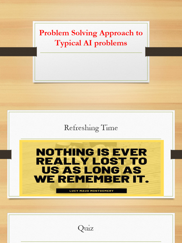 5. Problem Solving Approch in AI | PDF | Artificial Intelligence | Intelligence (AI) & Semantics