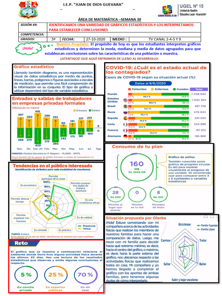 Sesión49-Identificamos e interpretamos gráficos estadísticos 5º | PDF Sesión49-Identificamos e interpretamos gráficos estadísticos 5º | PDF