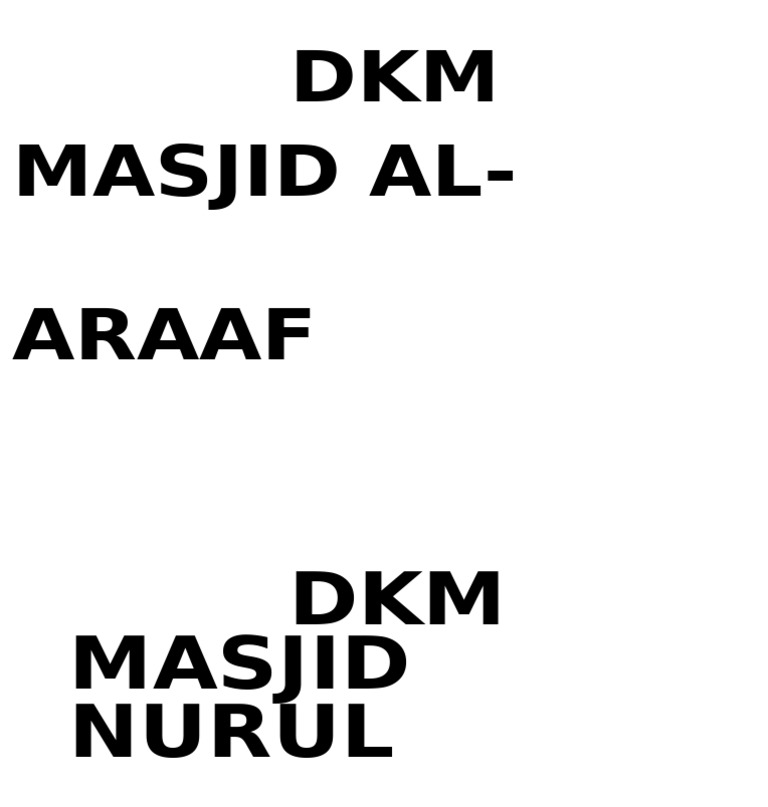 DKM Masjid Al | PDF
