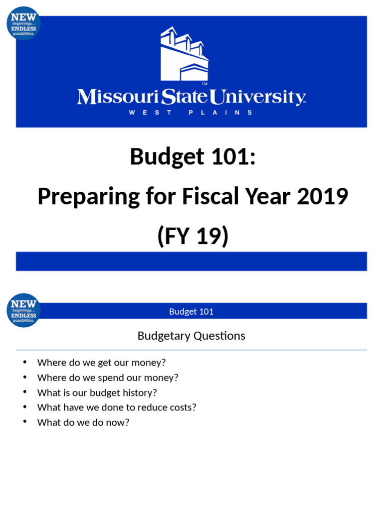 Budget 101 Preparing for FY19 | PDF | Budget