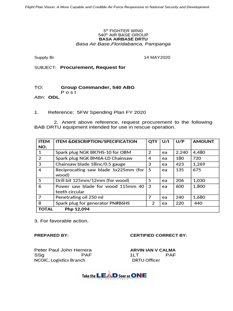 Air Force Rescue Equipment Procurement | PDF