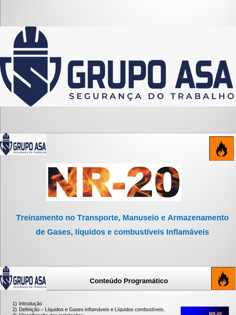Treinamento NR 20 | PDF | Embalagem e rotulagem | Armazém