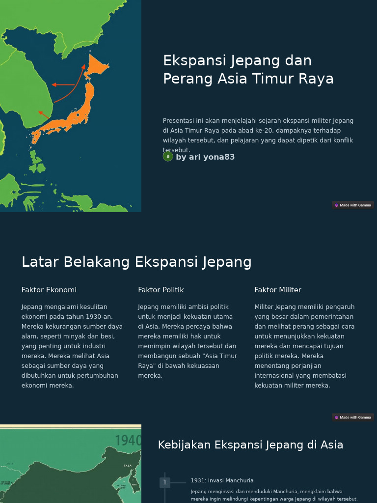 Ekspansi Jepang Dan Perang Asia Timur Raya | PDF