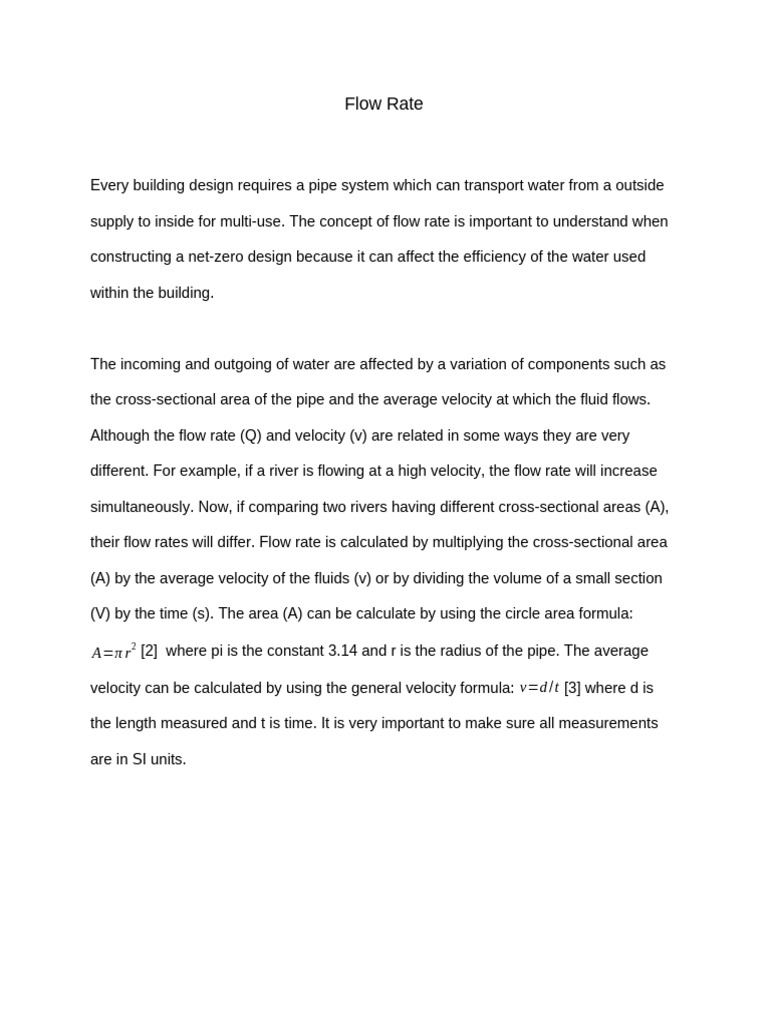 Understanding Flow Rate in Building Design | PDF | Flow Measurement | Area