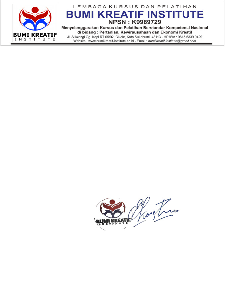 Surat Permoohonan PBK | PDF