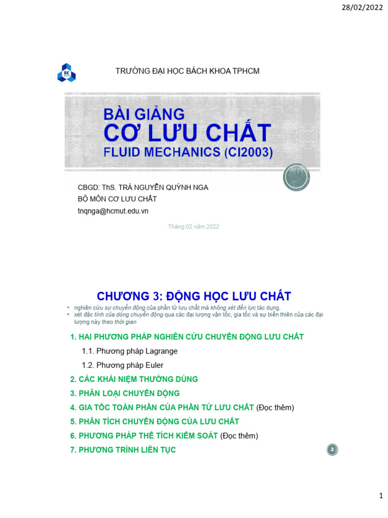 BG_CLC_TNQNga_Ch3 Dong hoc luu chat | PDF