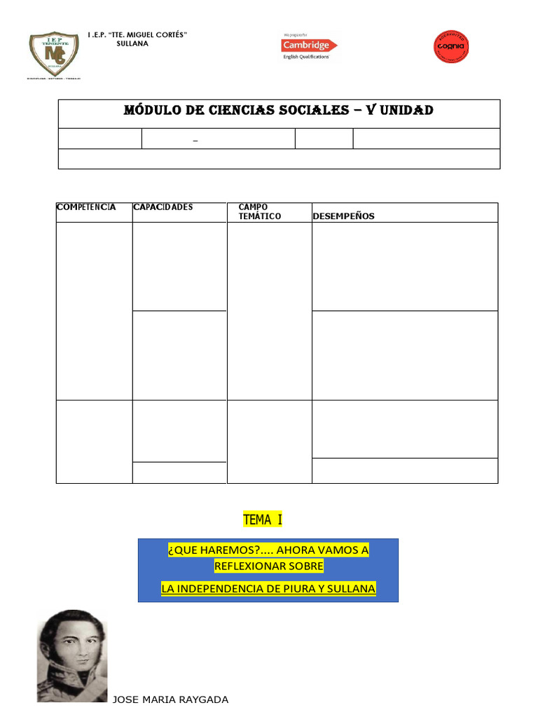 Modulo 5 Unidad de Cc.ss de 3ero Sec. (3) | PDF | Perú | América del Sur