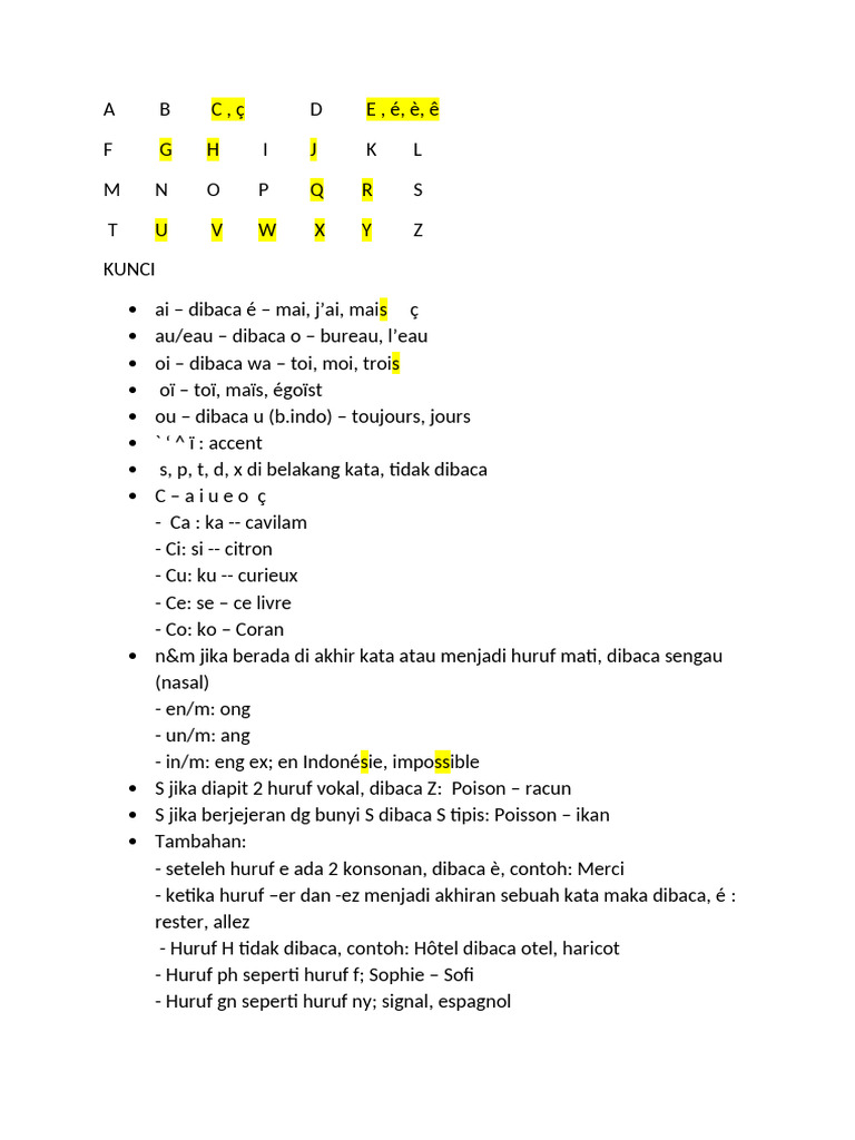 Kunci Pelafalan | PDF