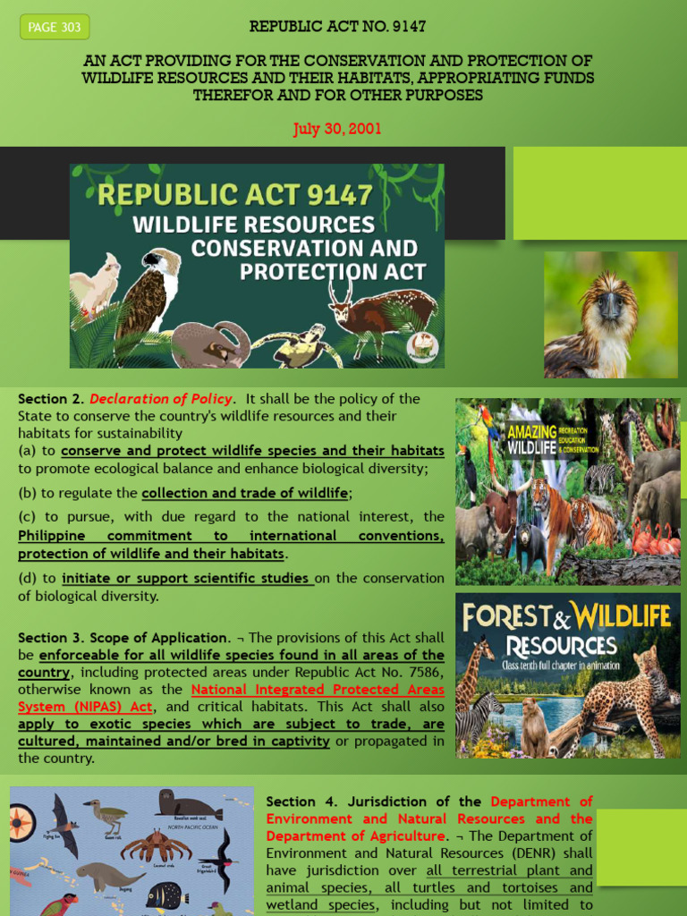 R.A No 9147 Wildlife Resources | PDF | Habitat | Wildlife