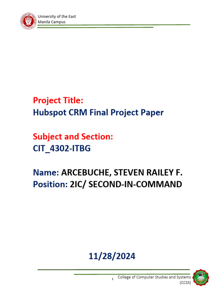 G7 2ic Arcebuche Steven Railey | PDF | Customer Relationship Management ...