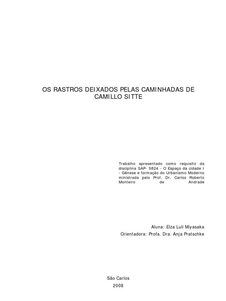 Camillo Sitte | PDF | Cidade | Urbanismo