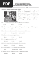 SEA Practice Test ELA Answer Key | PDF