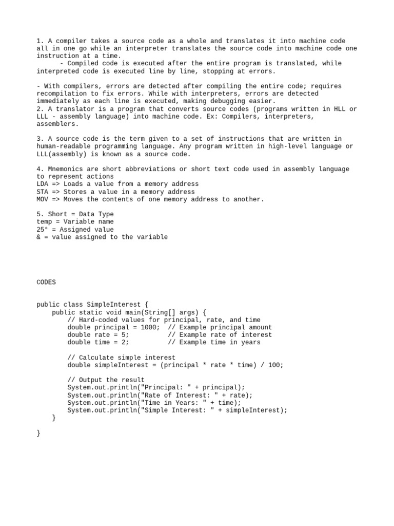 Compiler vs Interpreter Explained | PDF