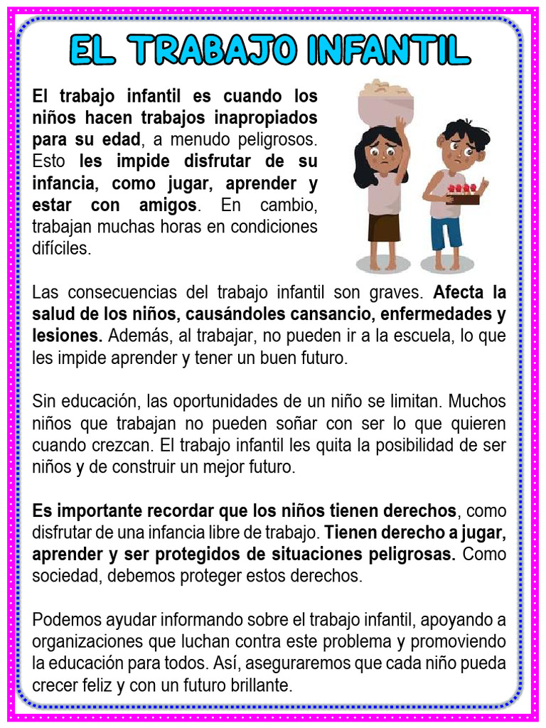 El trabajo infantil | PDF | Trabajo infantil